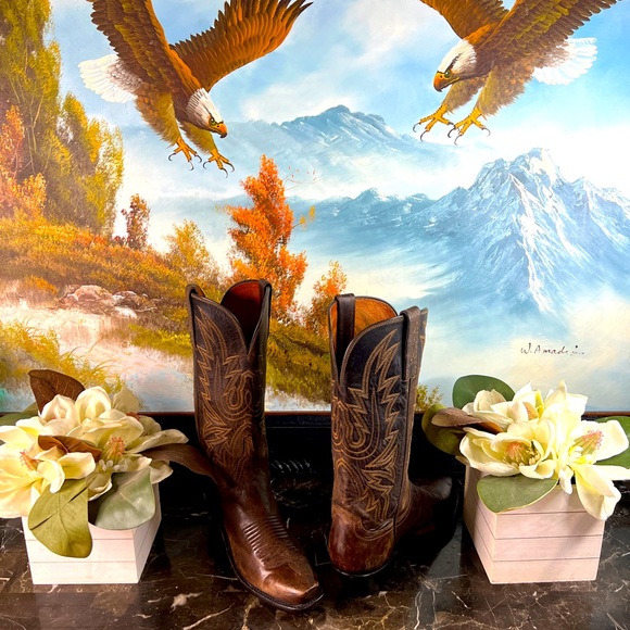 Lucchese | Shoes | Lucchese 883 N7378 Vintage Style 7 Brown Western ...